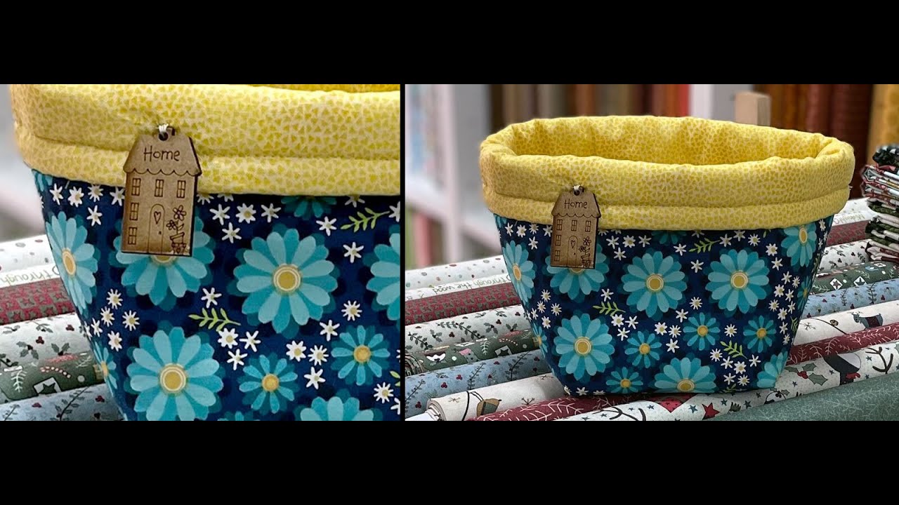 Cómo hacer cestas de tela fácil paso a paso| Marydory Patchwork